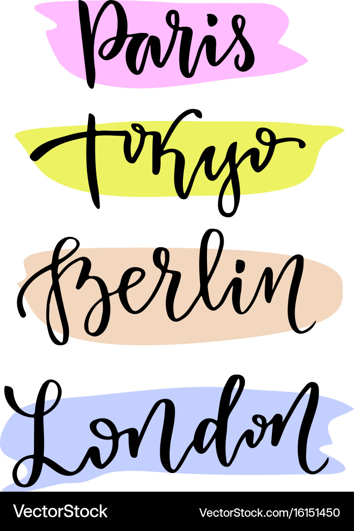 Hand lettering modern calligraphic Royalty Free Vector Image