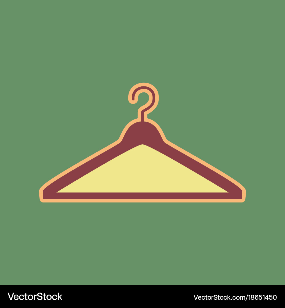 Hanger sign cordovan icon Royalty Free Vector Image