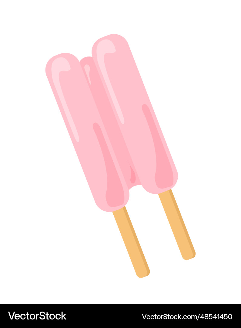 Ice cream at stick concept Royalty Free Vector Image