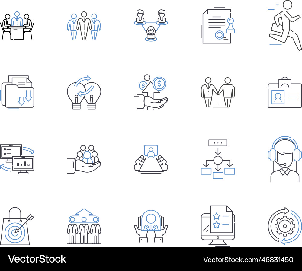 Product development and innovation line icons Vector Image