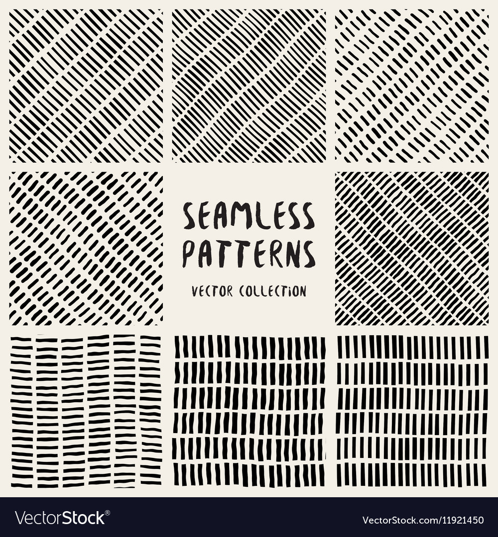 Set geometric seamless pattern Royalty Free Vector Image