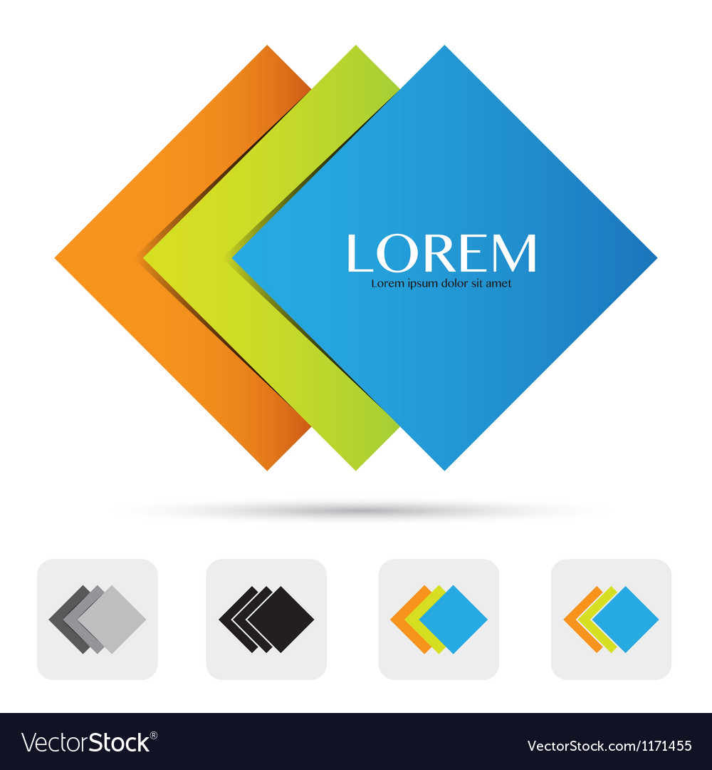 Abstract colorful logo design element eps10 Vector Image