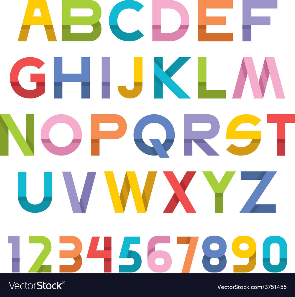 Alphabet set Royalty Free Vector Image - VectorStock