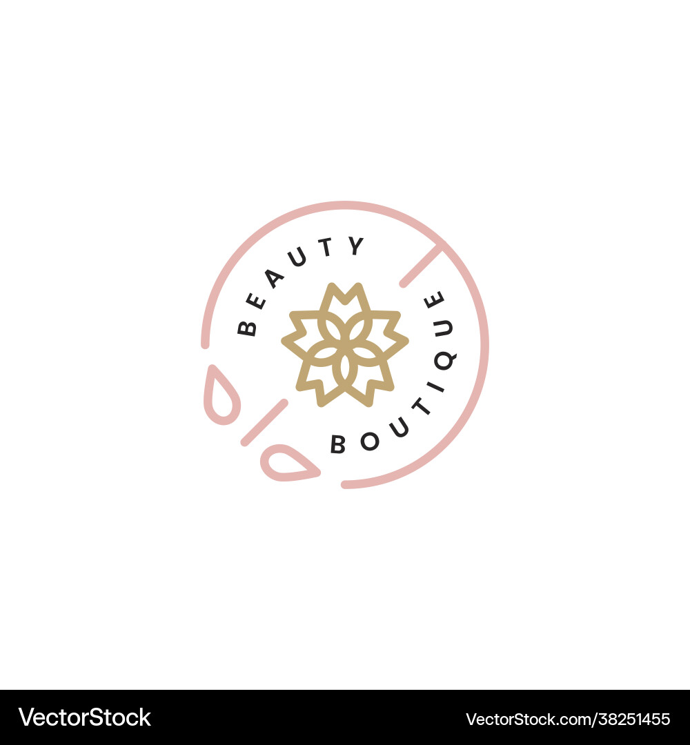 Beauty boutique logo design Royalty Free Vector Image