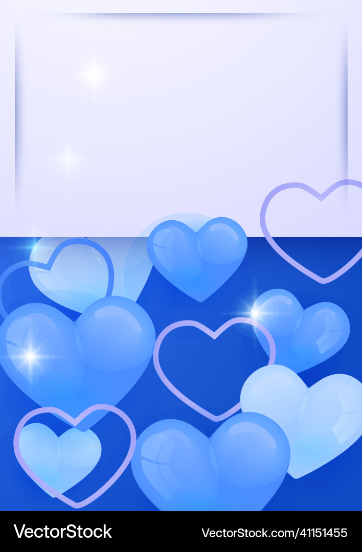 Blue universal love valentine background design Vector Image