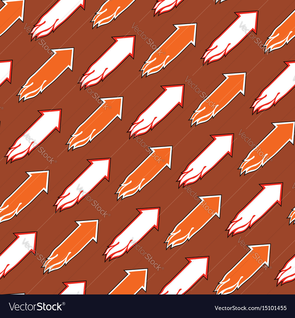 Flame arrow seamless pattern Royalty Free Vector Image