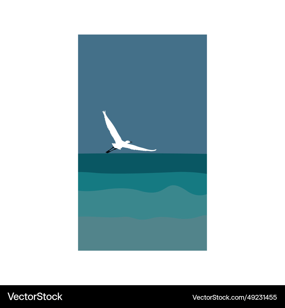 Flying bird of a seagull Royalty Free Vector Image