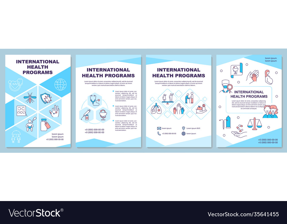 Health programs brochure template Royalty Free Vector Image