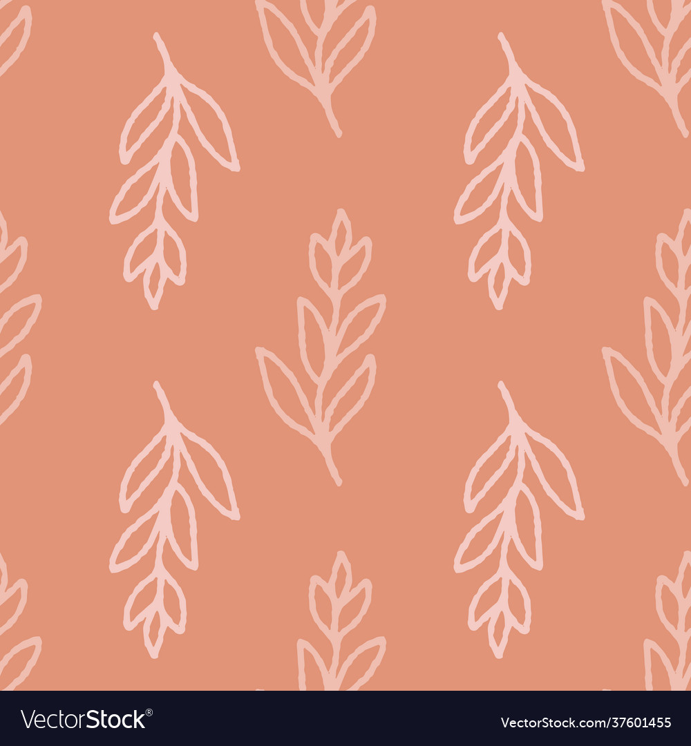 Leaf pattern background seamless repeat Royalty Free Vector