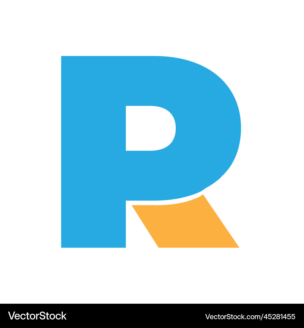 Letter r and p icon logo Royalty Free Vector Image