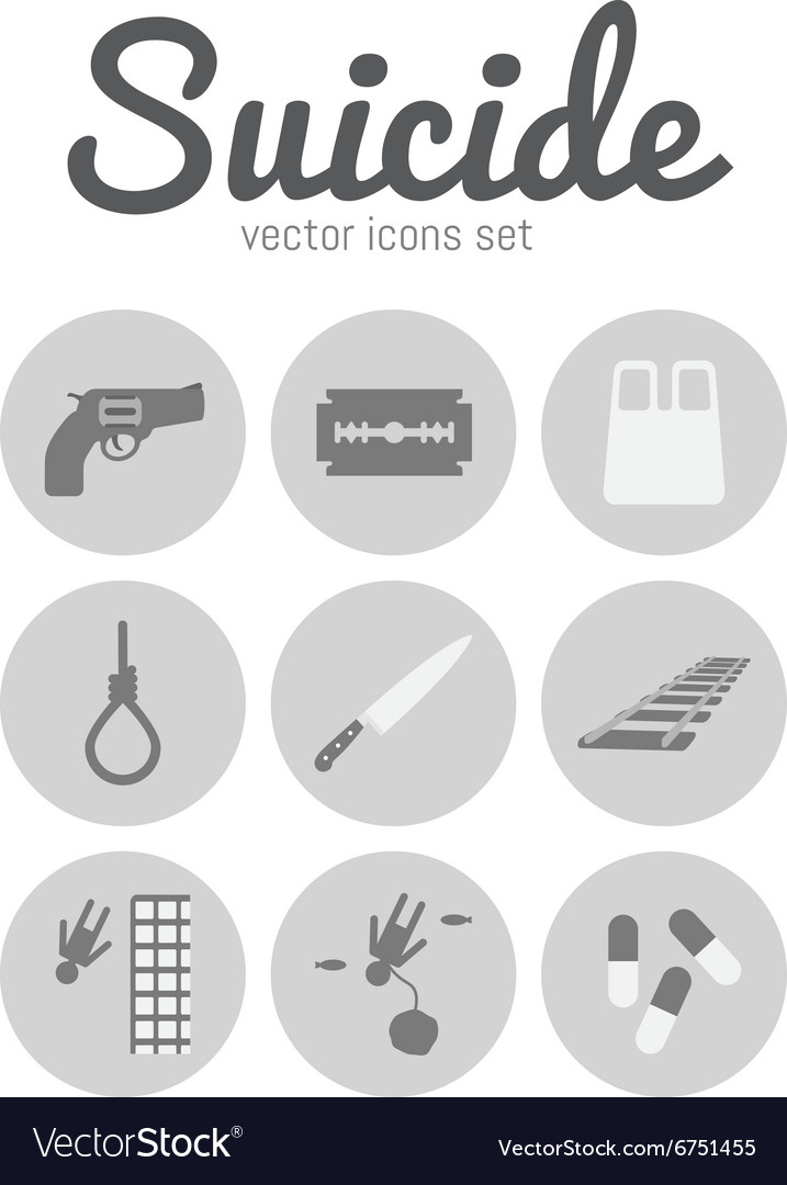 Methods Suicide Royalty Free Vector Image VectorStock