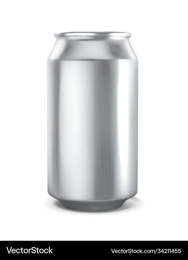 Tin can for a drink mockup branding Royalty Free Vector