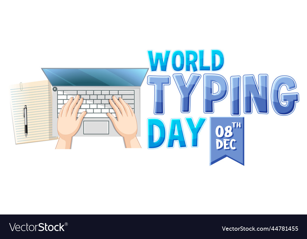 World typing day january icon Royalty Free Vector Image