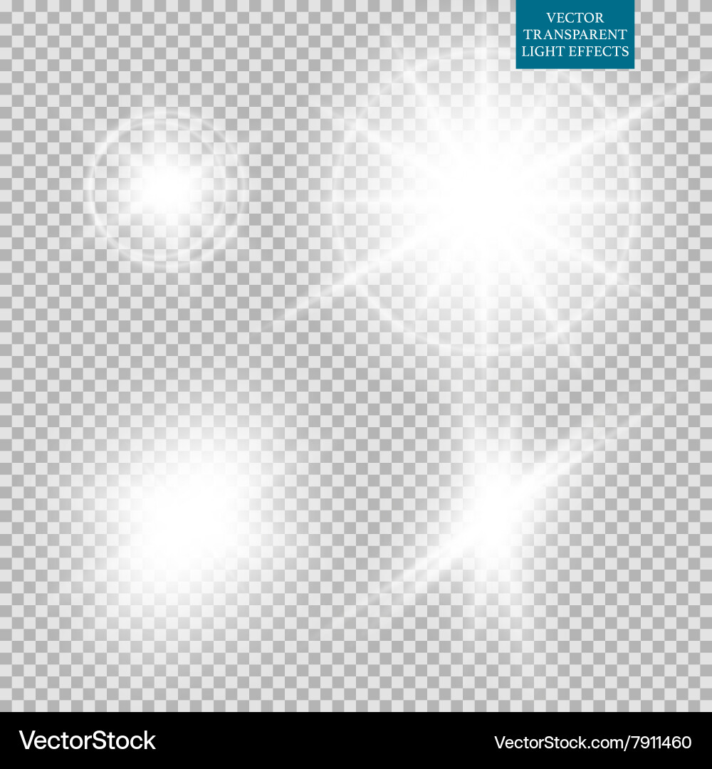 Abstract image of lighting flare set Royalty Free Vector