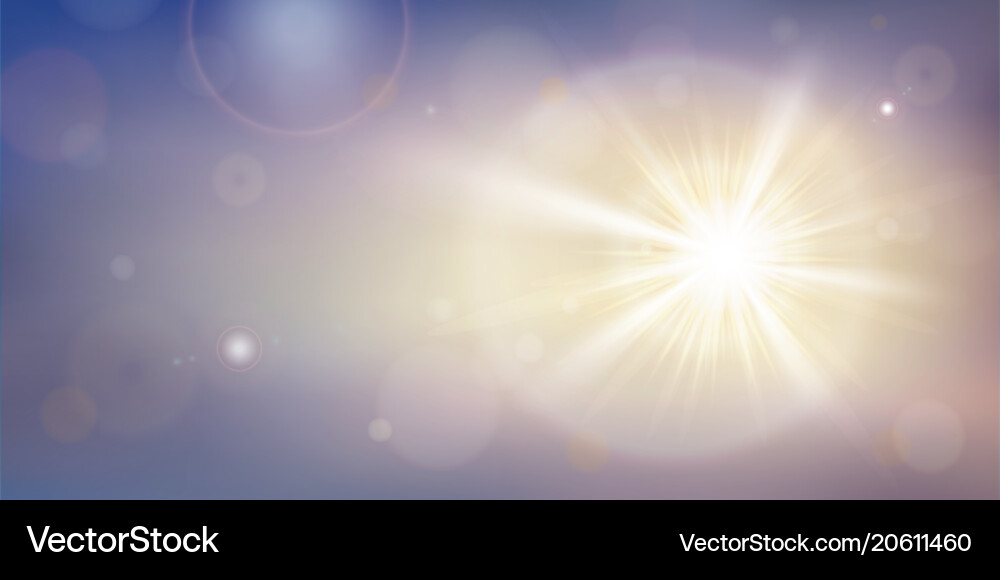 Abstract of sunlight special lens effect Vector Image