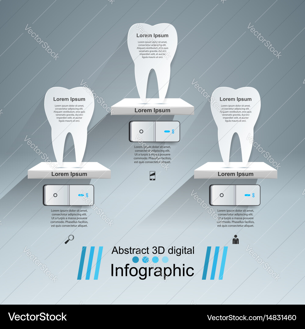 Business infographics tooth icon Royalty Free Vector Image