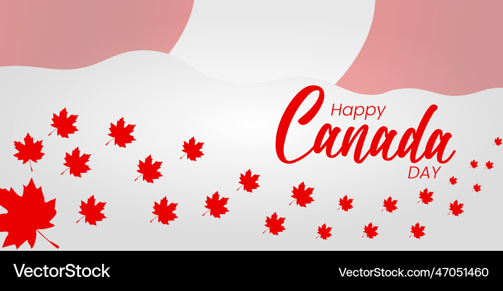Canada day banner design with flag file Royalty Free Vector