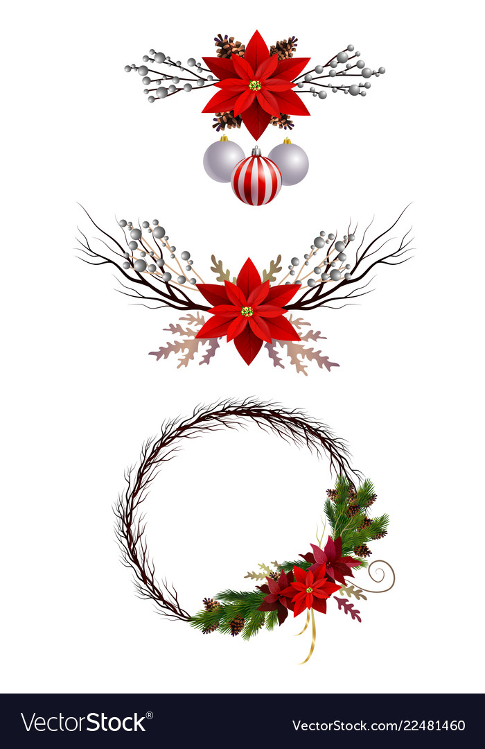 Christmas elements for your designs Royalty Free Vector