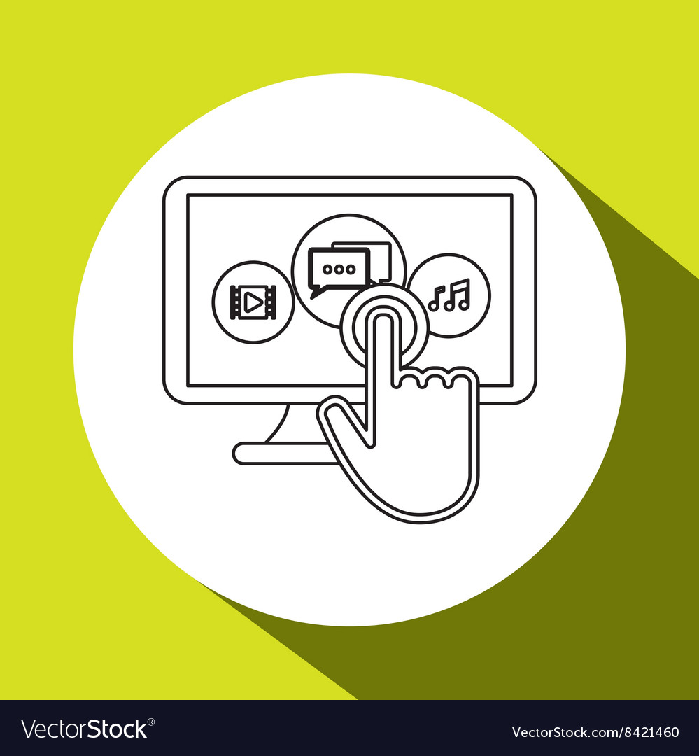 Cursor and computer design Royalty Free Vector Image