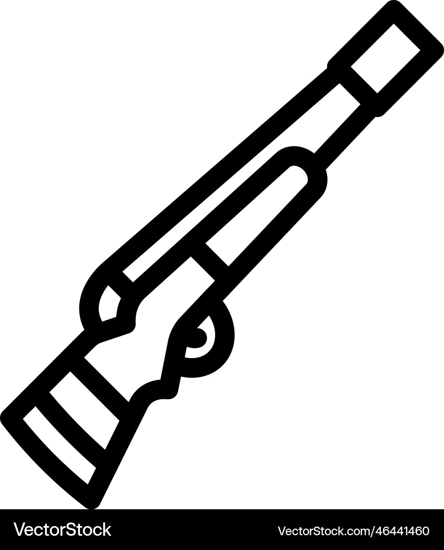 Designated marksman rifle thick line icon Vector Image