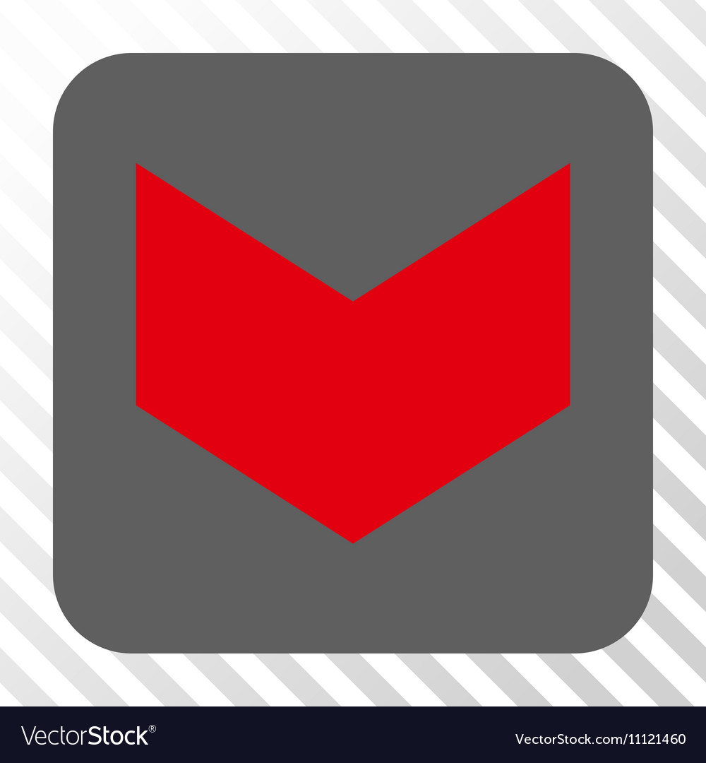 Direction down rounded square button Royalty Free Vector