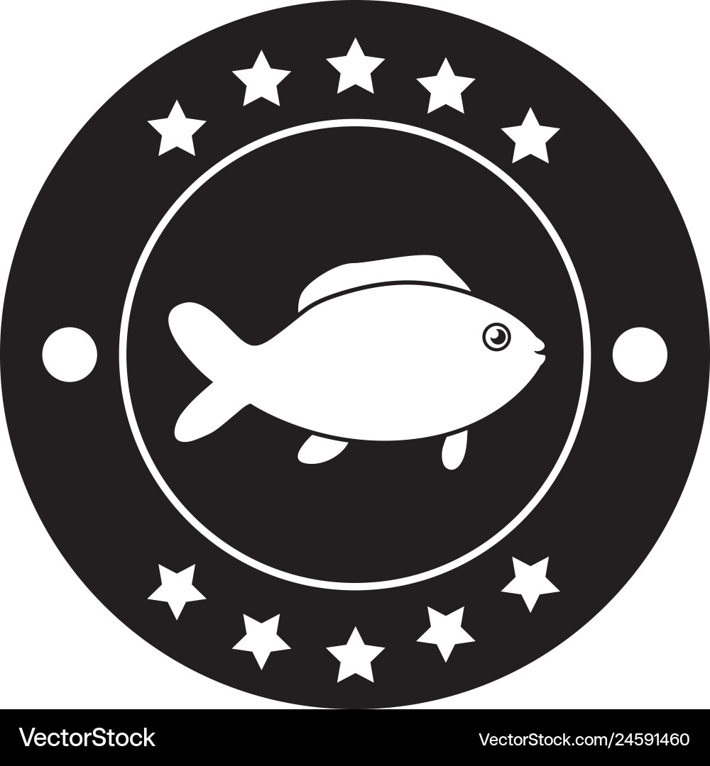Fish animal isolated icon Royalty Free Vector Image