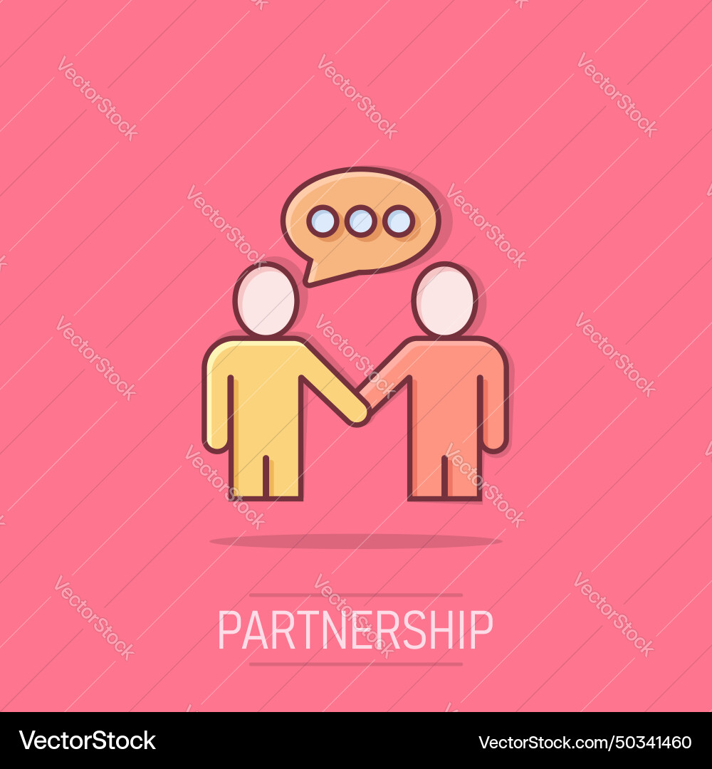 Greetings gesture icon in comic style people Vector Image