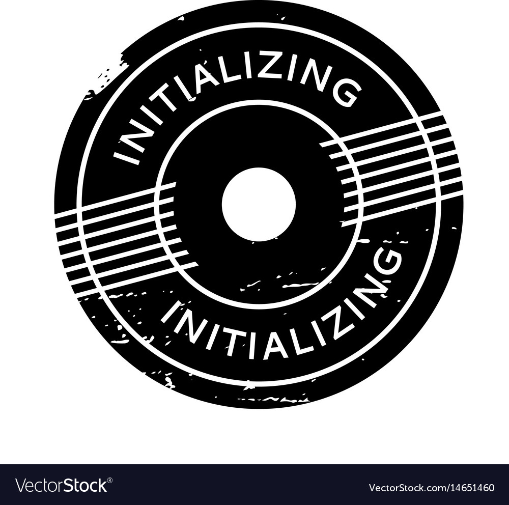 Initializing rubber stamp Royalty Free Vector Image