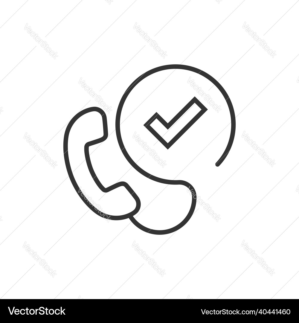 Phone check mark icon in flat style smartphone Vector Image