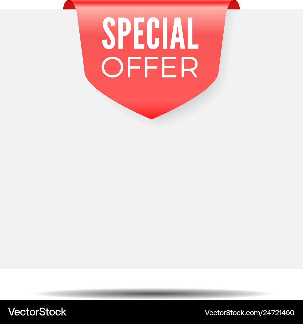 Special offer ribbon flag Royalty Free Vector Image