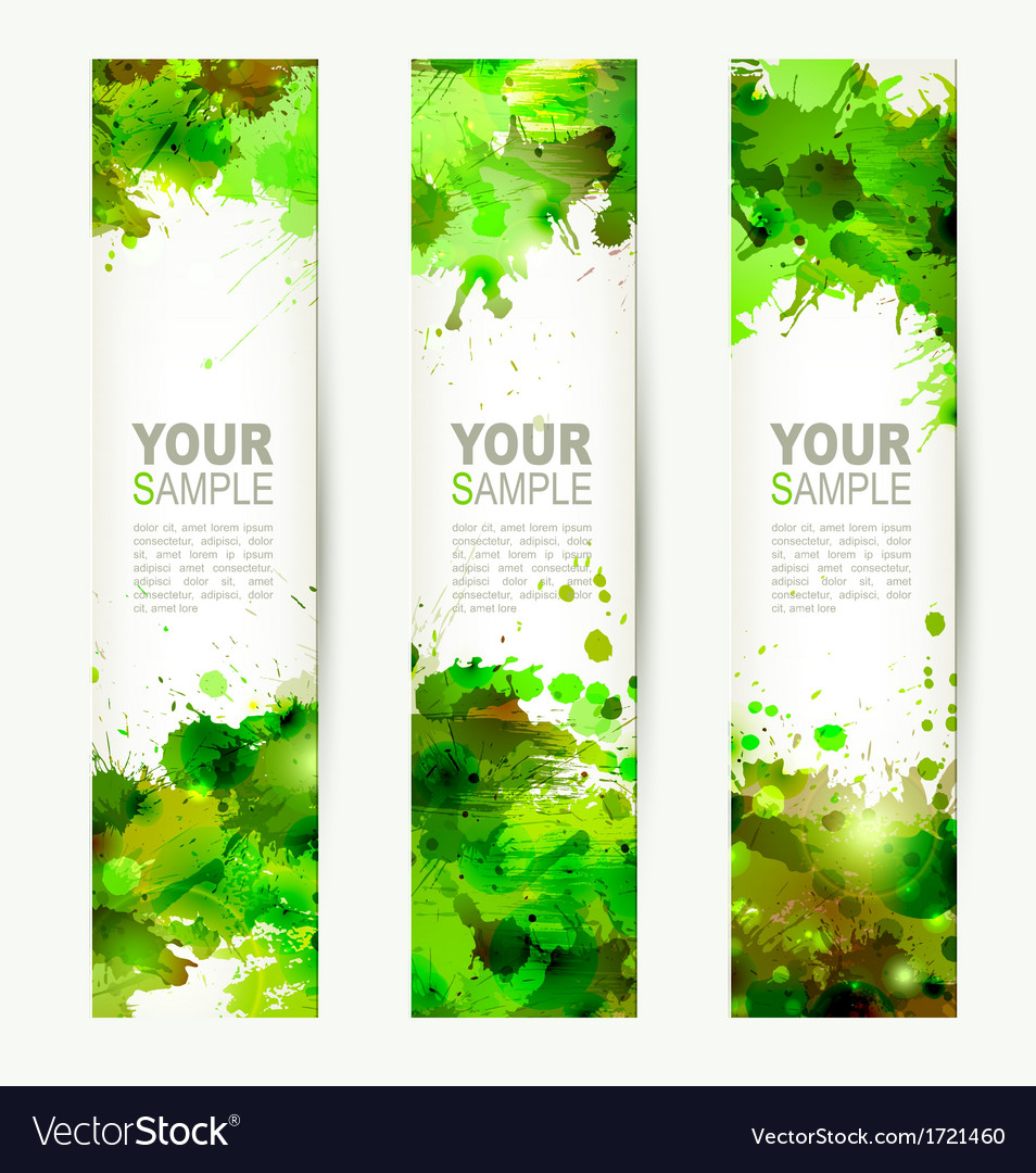 Three headers Royalty Free Vector Image - VectorStock