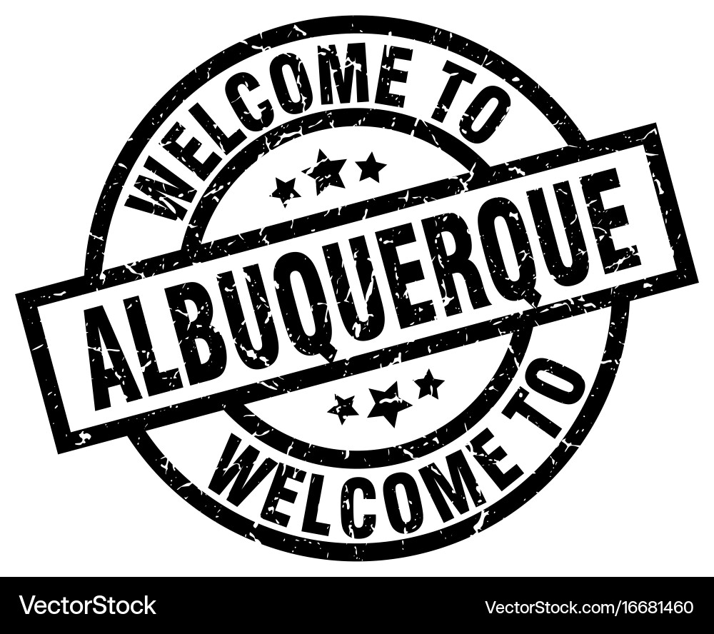 Welcome to albuquerque black stamp Royalty Free Vector Image
