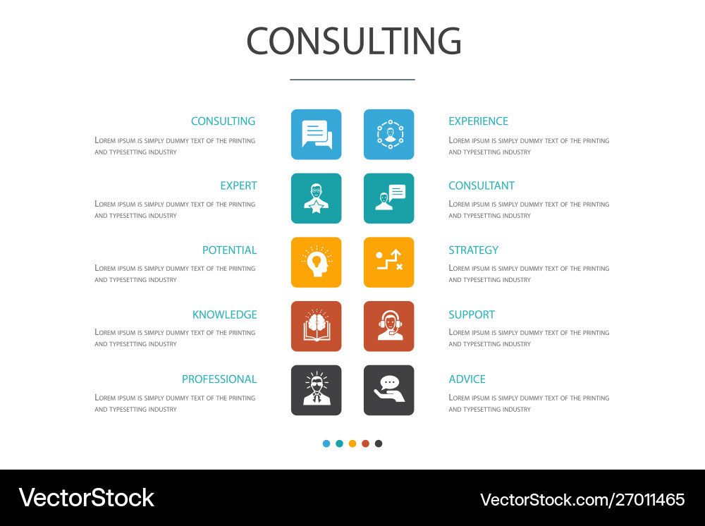 Consulting infographic 10 option conceptexpert Vector Image