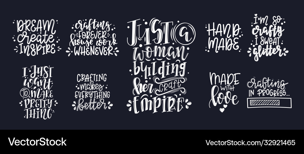 Craft motivational quote hand drawn typography Vector Image