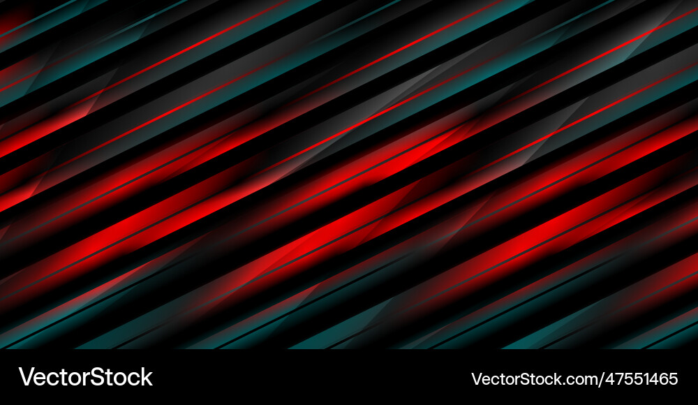 Dark red and blue glossy stripes abstract Vector Image