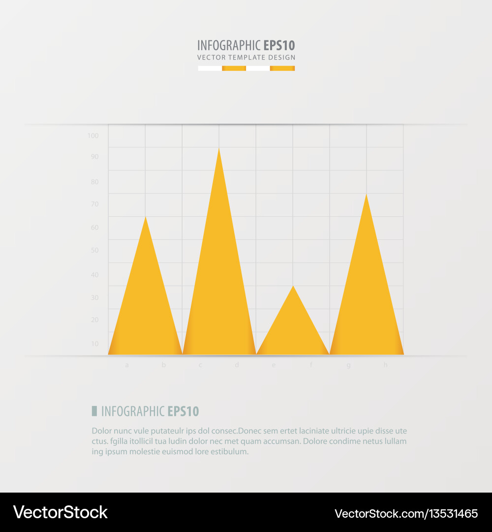 Graph and infographic design yellow color Vector Image