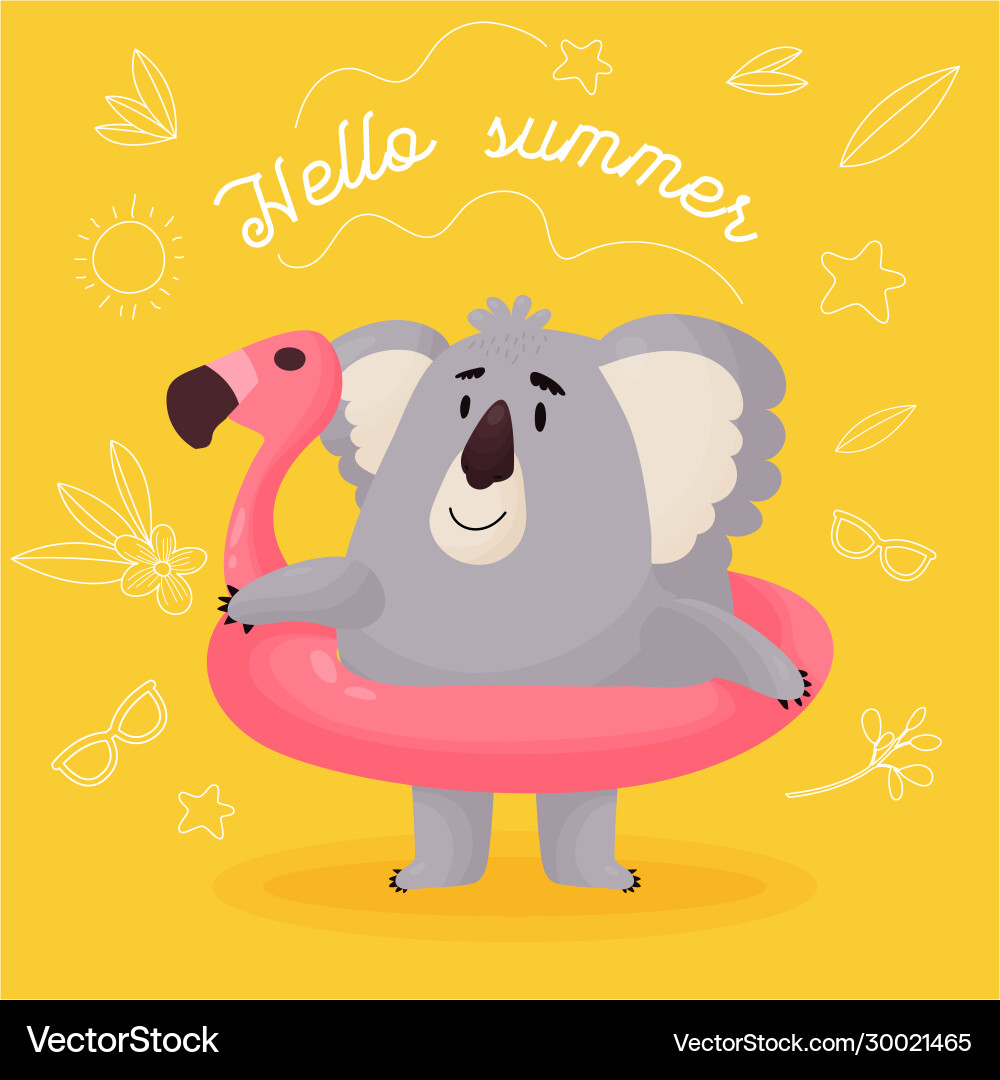 Greeting card for summer start vacation Royalty Free Vector