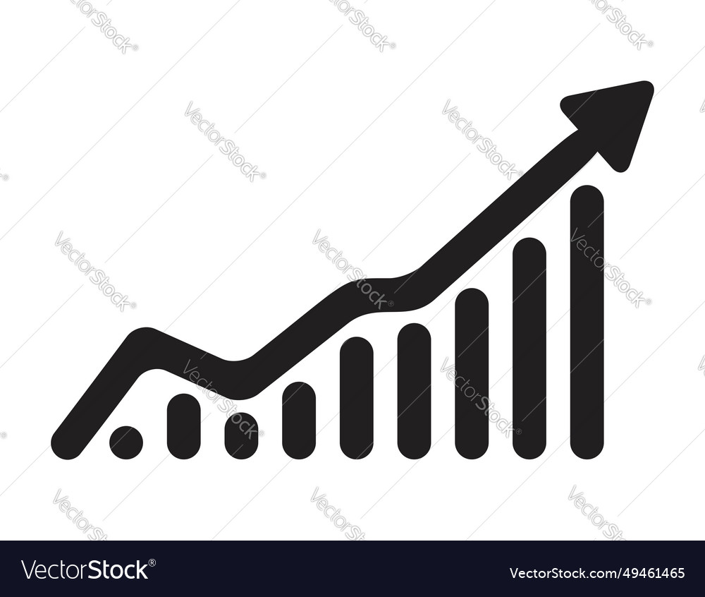 Growth progress arrow Royalty Free Vector Image Growth progress arrow Royalty Free Vector Image