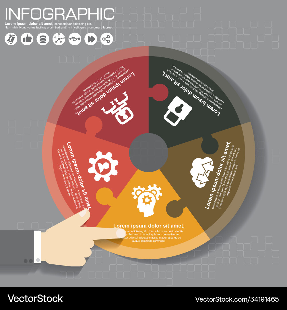 Infographic design template and business concept Vector Image