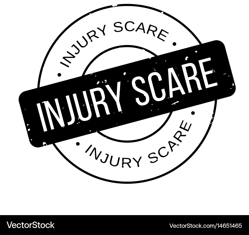 Injury scare rubber stamp Royalty Free Vector Image