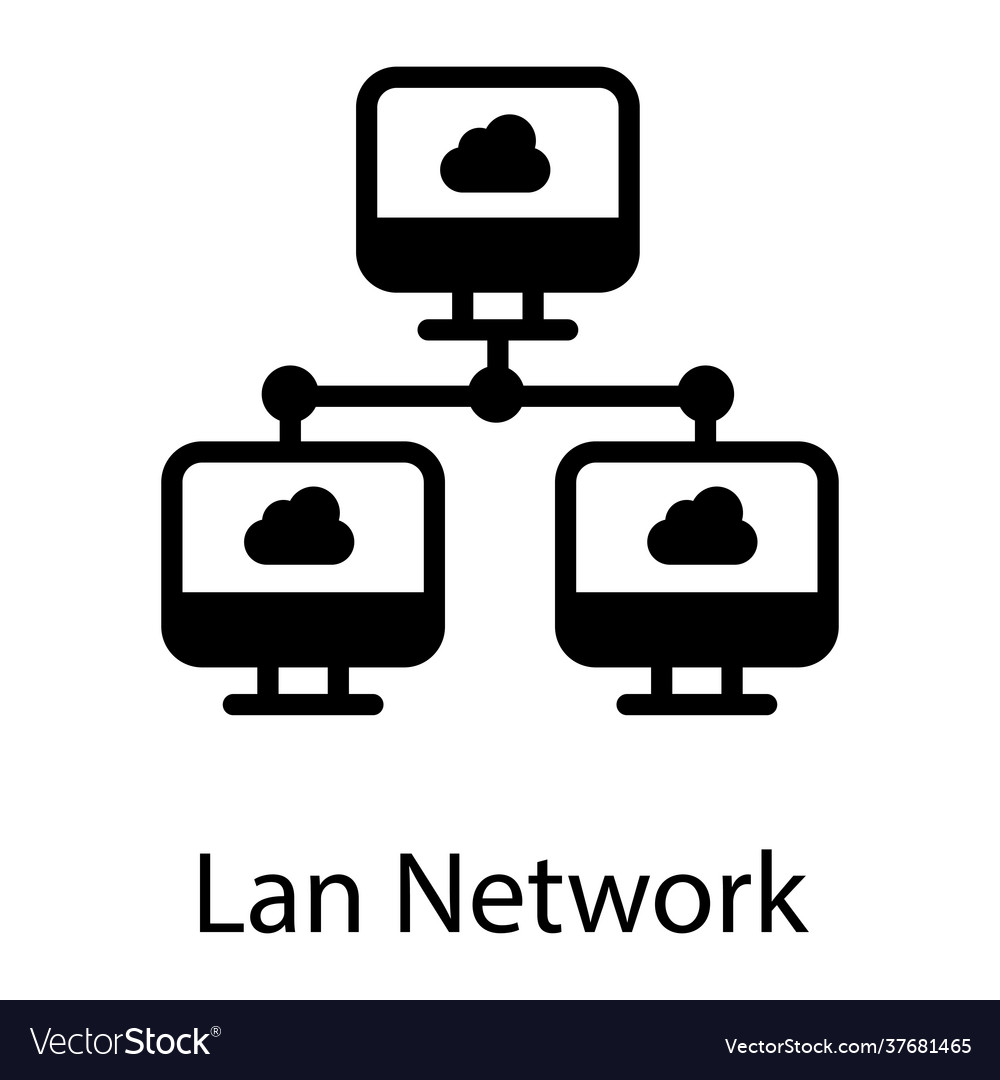 Lan network Royalty Free Vector Image - VectorStock