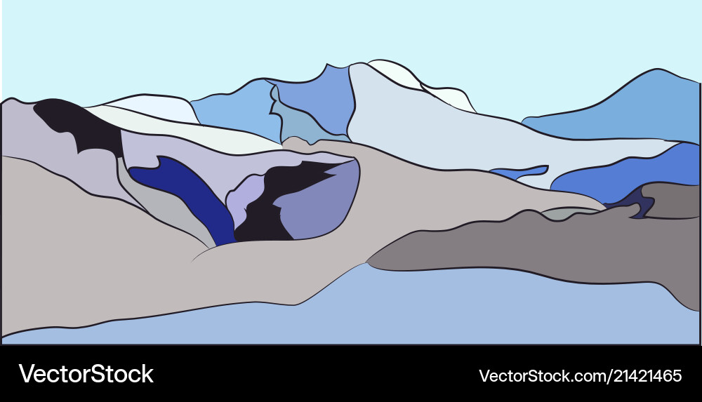 Landscape of mountains Royalty Free Vector Image