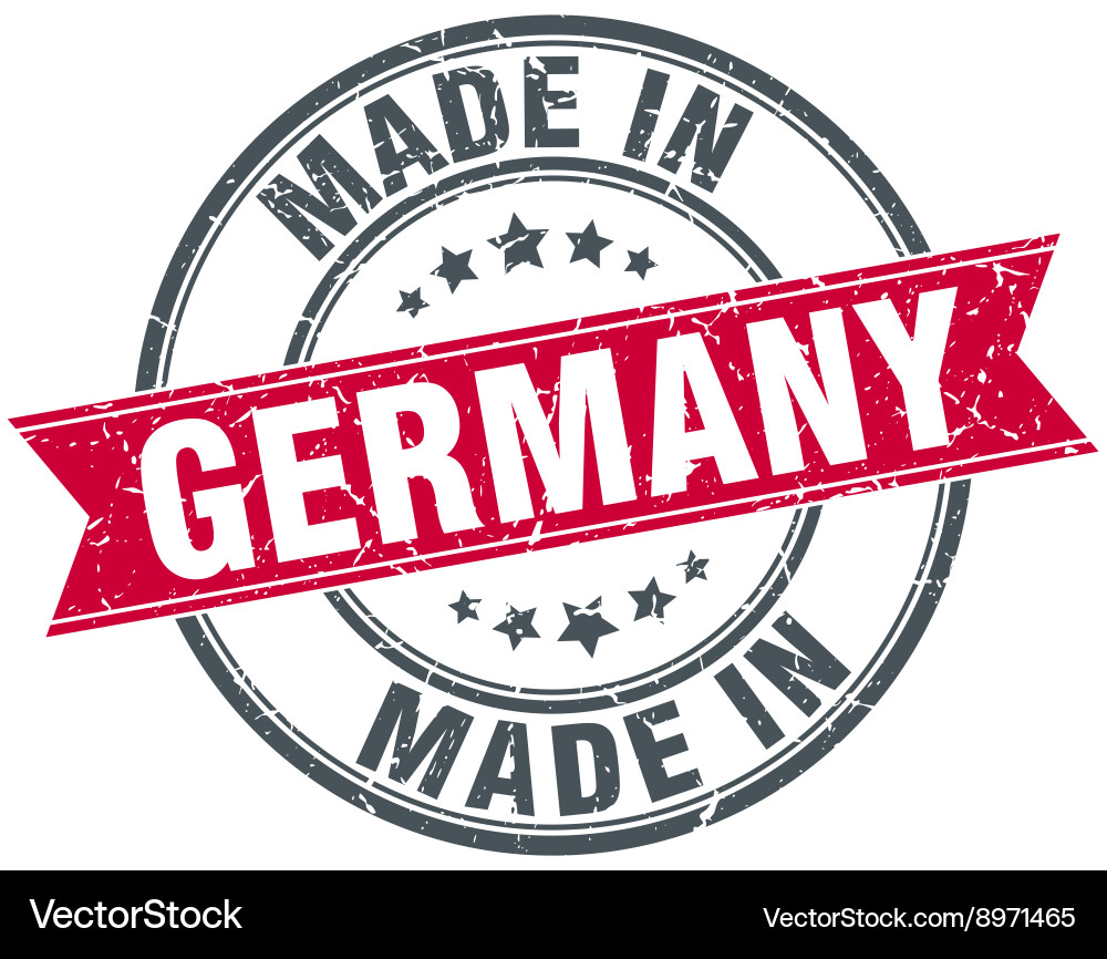 Made in germany red round vintage stamp Royalty Free Vector