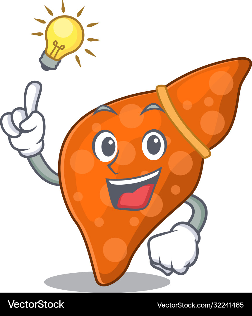 Mascot character design human hepatic liver Vector Image