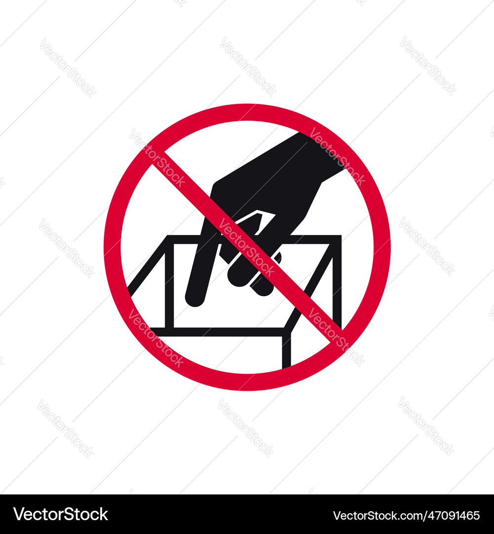 No beer prohibited sign forbidden modern sticker Vector Image