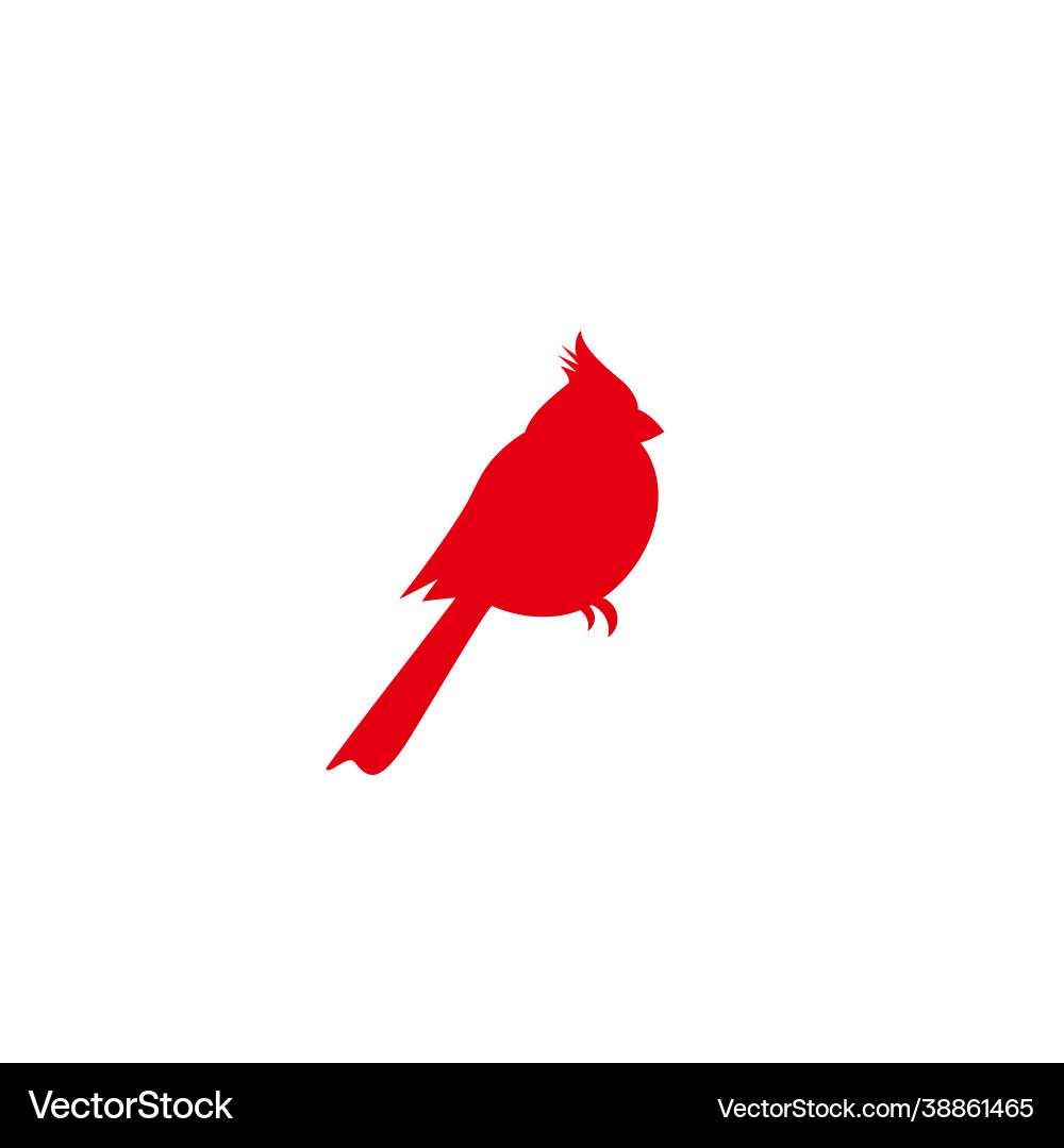Northern cardinal red bird redbird Royalty Free Vector Image
