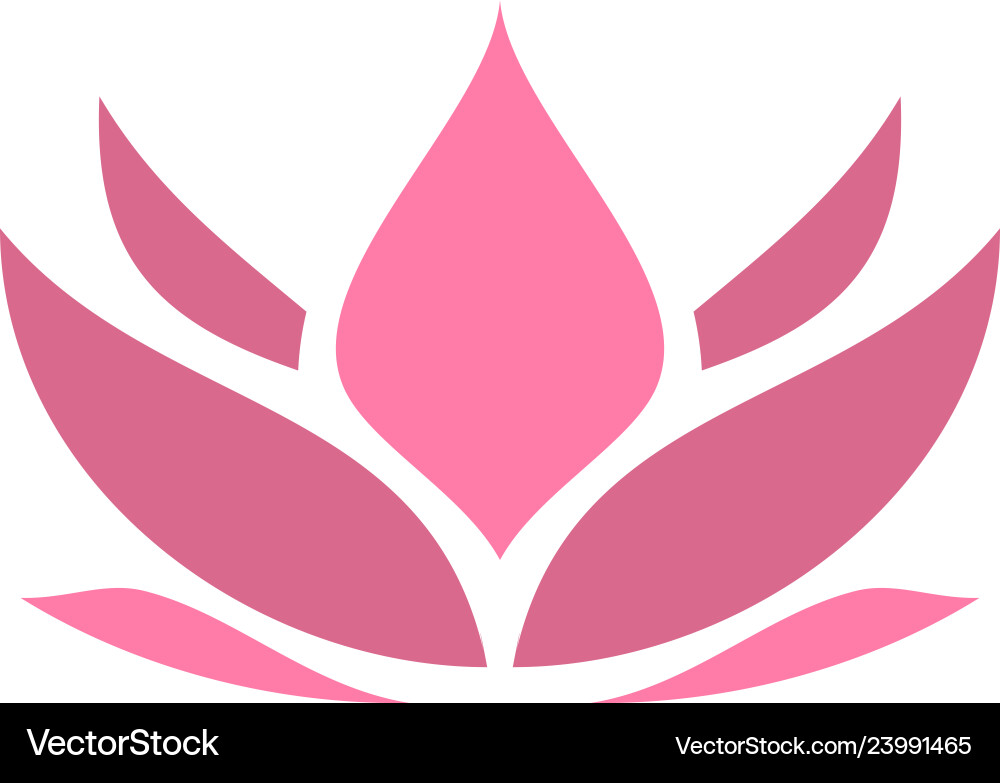 Pink lotus icon design template isolated Vector Image