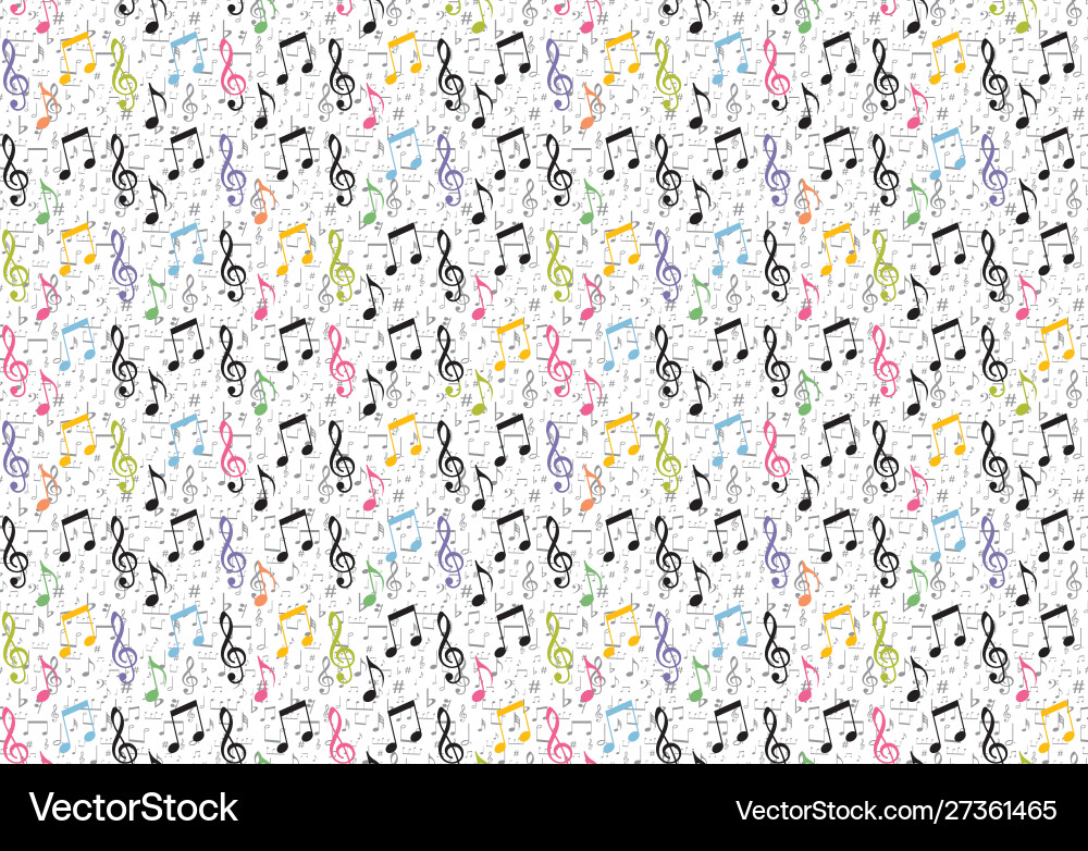 Seamless musical symbols and marks backgr Vector Image