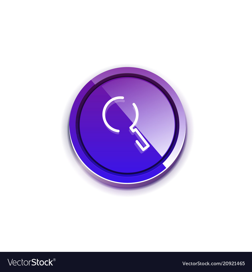 Search magnifier web button magnify icon modern Vector Image