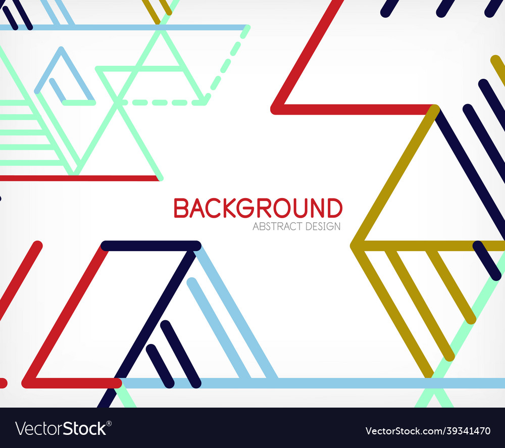 Abstract background color lines on white Vector Image